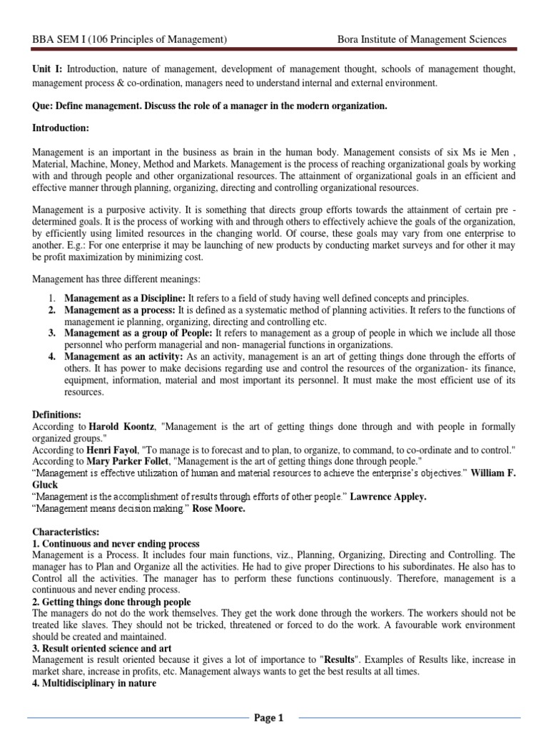 Principles of Management | PDF | Science | Employment