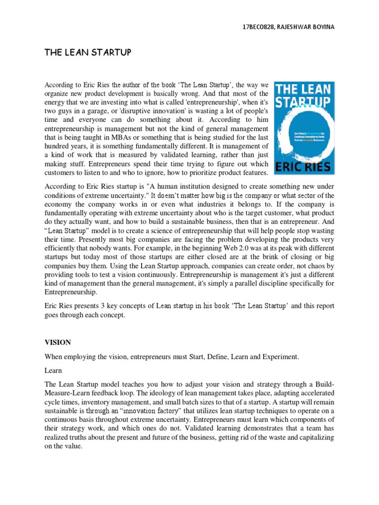 Lean Startup | PDF | Lean Startup | Startup Company