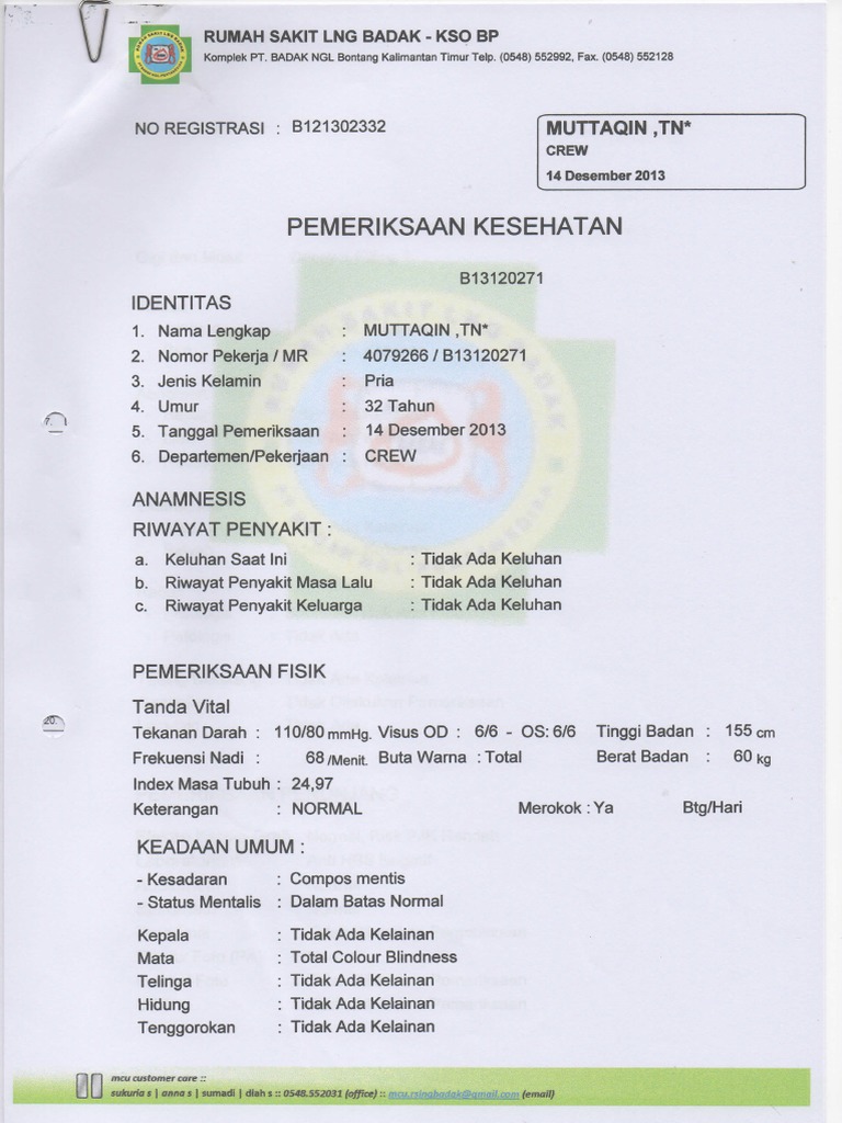 Dokumen - Tips - Contoh Hasil Mcu Kitadinpdf PDF | PDF