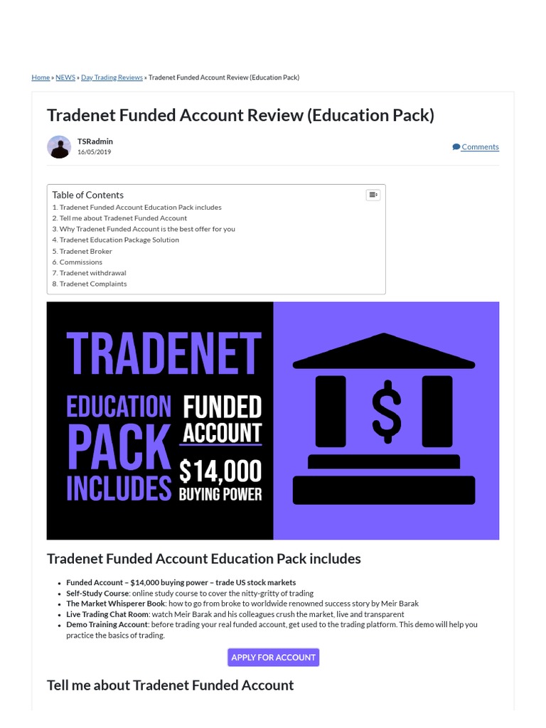 Tradenet Funded Account Overview | PDF | Day Trading | Stock Market