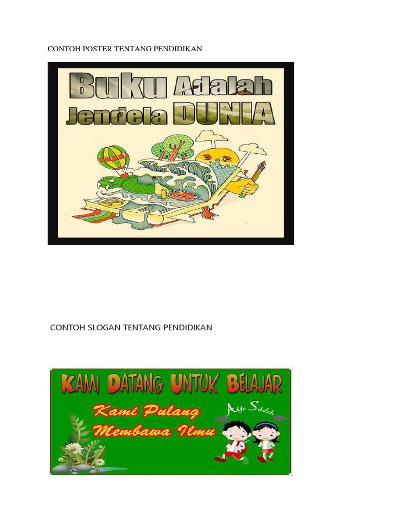 Contoh Poster Pendidikan | PDF