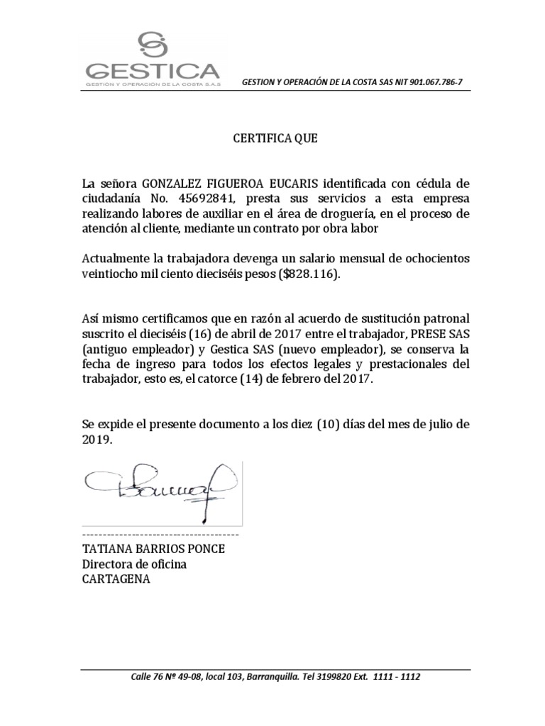 Certificado Eucaris | Descargar gratis PDF | Economias | Labor