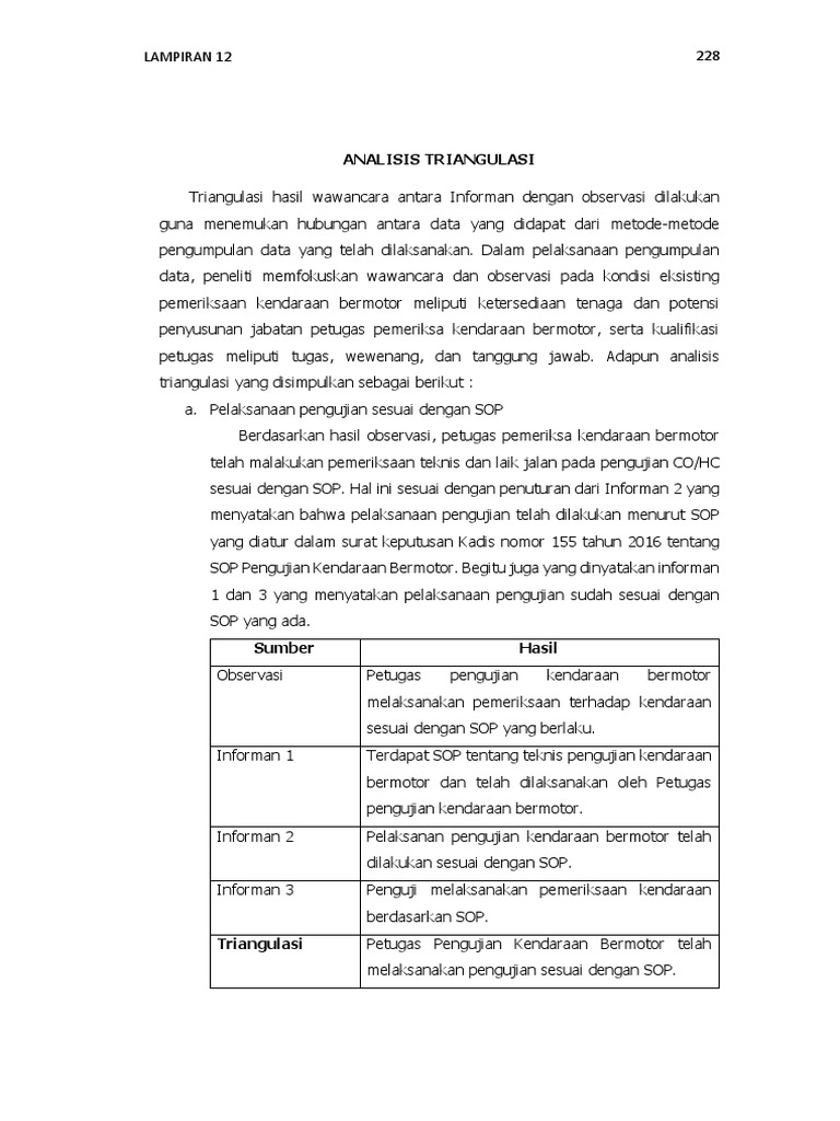 Analisis Triangulasi | PDF