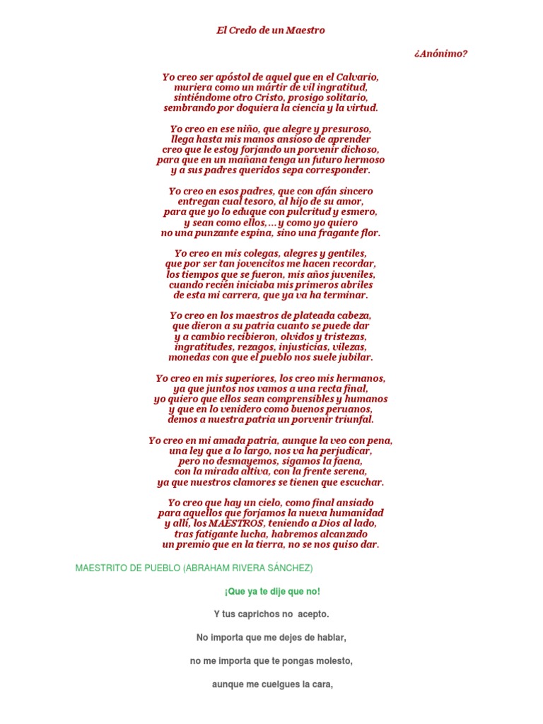 Poemas Al Maestro | PDF | Naturaleza