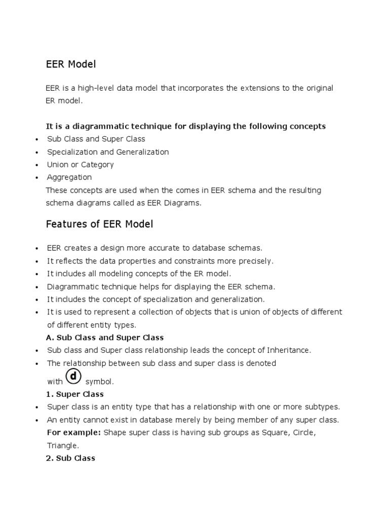 Eer And Er Model Pdf Inheritance Object Oriented Programming Conceptual Model