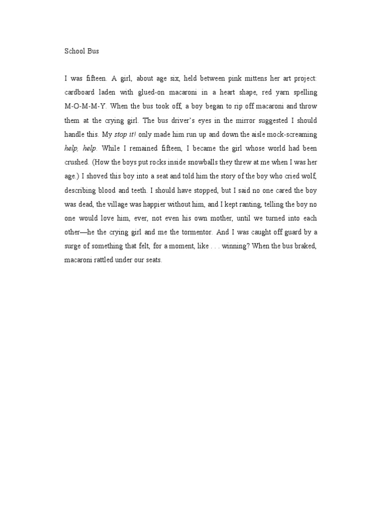 School Bus by Sara Backer | PDF