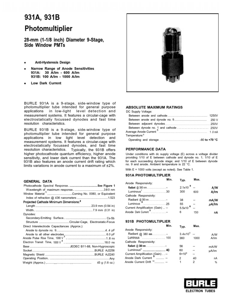 931B | PDF | Vacuum Tube | Incandescent Light Bulb