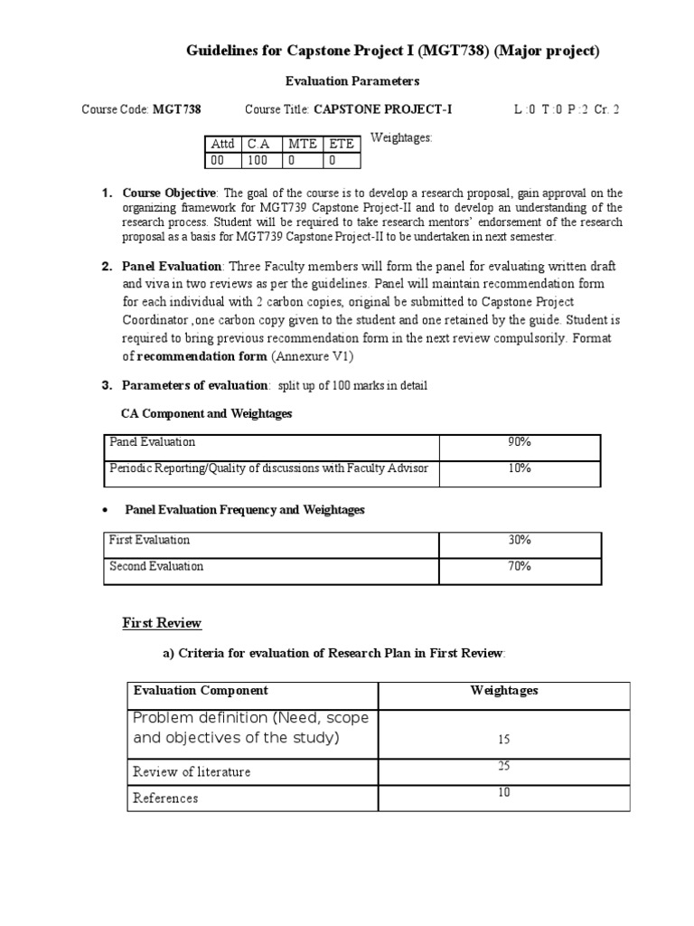 Capstone Guidelines | Download Free PDF | Books | Publishing