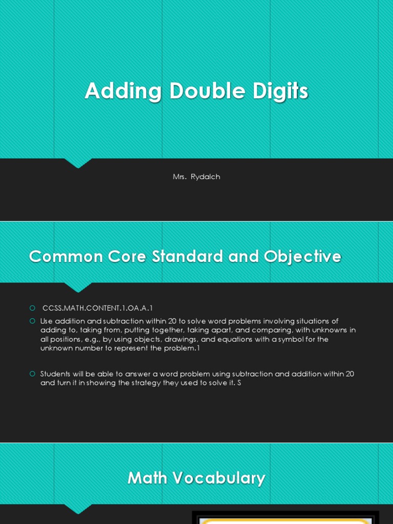 Adding Double Digits | PDF | Numbers | Equations