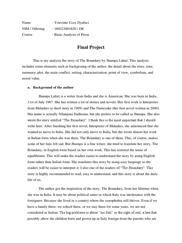 Youvinte Ucce Dyafuci - The Boundary | Download Free PDF | Narration