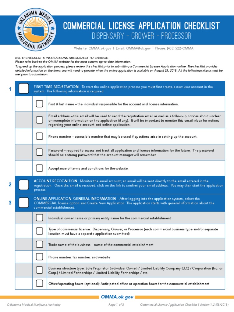 OMMA Commercial License Application Guide | PDF | Identity Document ...