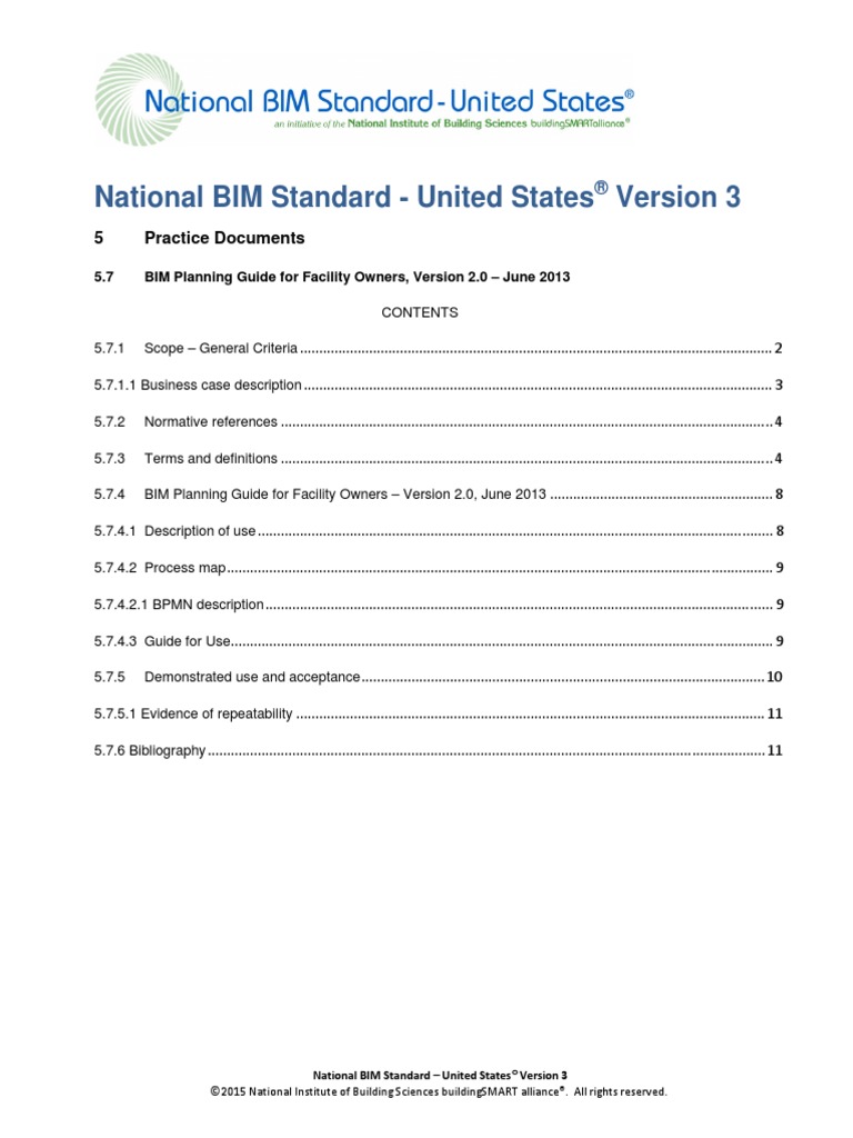National BIM Standard - United States: 5 Practice Documents | PDF ...