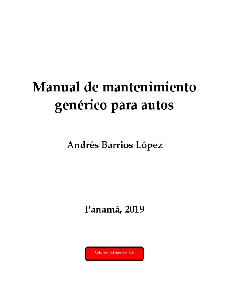 Manual Generico de Mantenimiento para Autos | PDF | Coche | Ingeniería mecánica