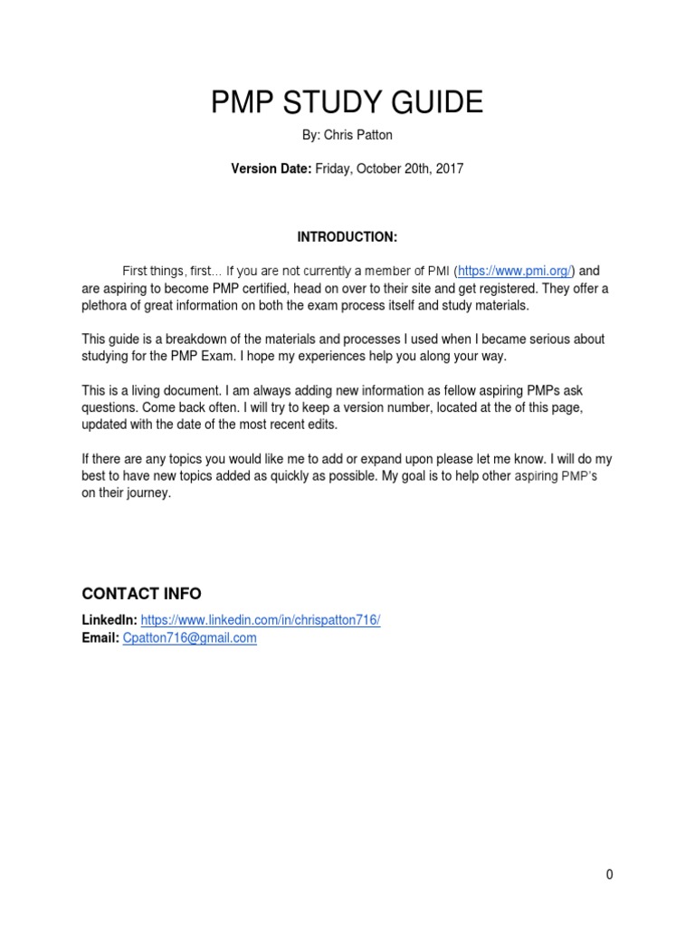 PMP Study Guide | PDF | Project Management Professional | Test (Assessment)