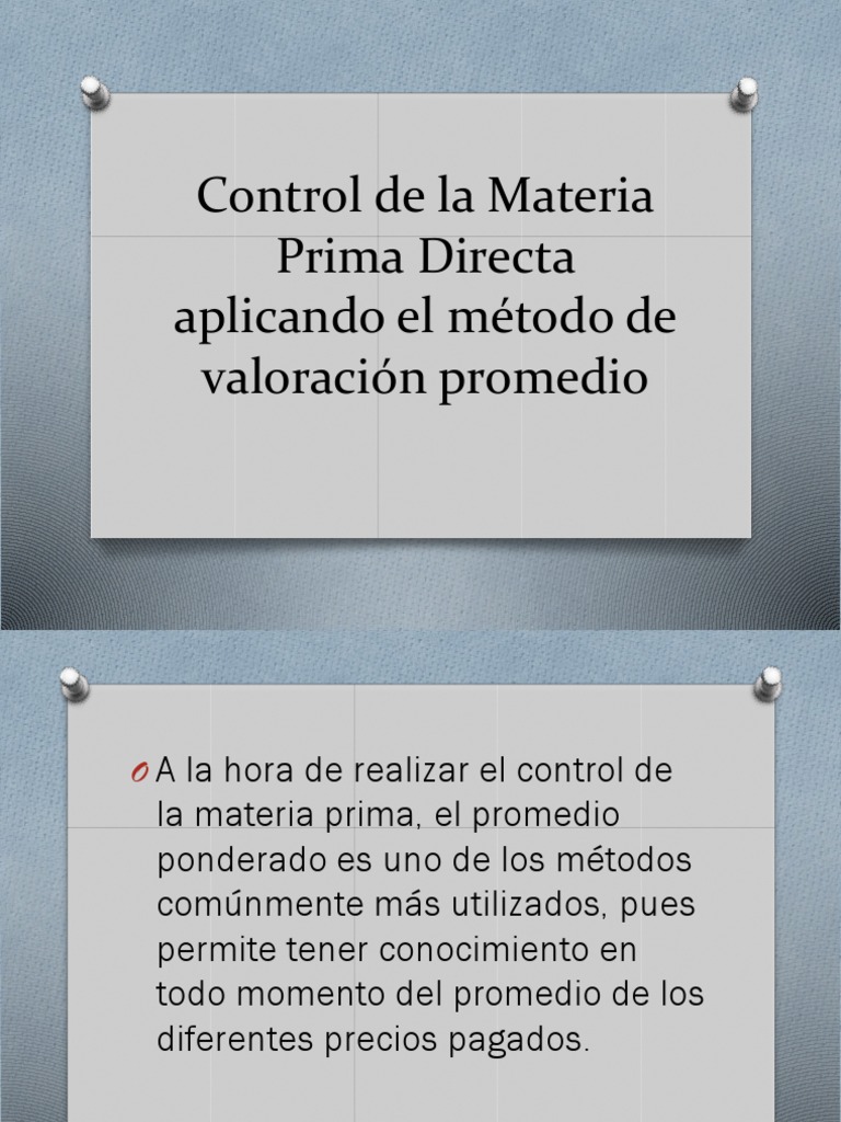 Control de La Materia Prima Directa | Descargar gratis PDF | Economias ...