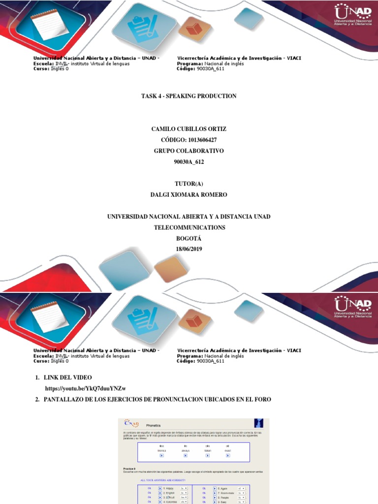 Plantilla Task 4 - Speaking | PDF