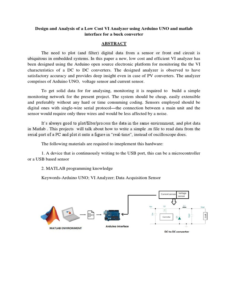 Design and Analysis of A Low Cost VI Analyzer Using Arduino UNO and ...