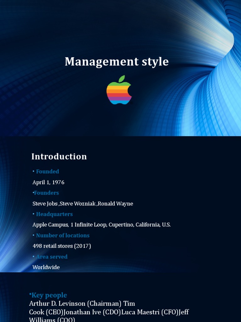 APPLE'S Management Style | PDF | Apple Inc. | Steve Jobs