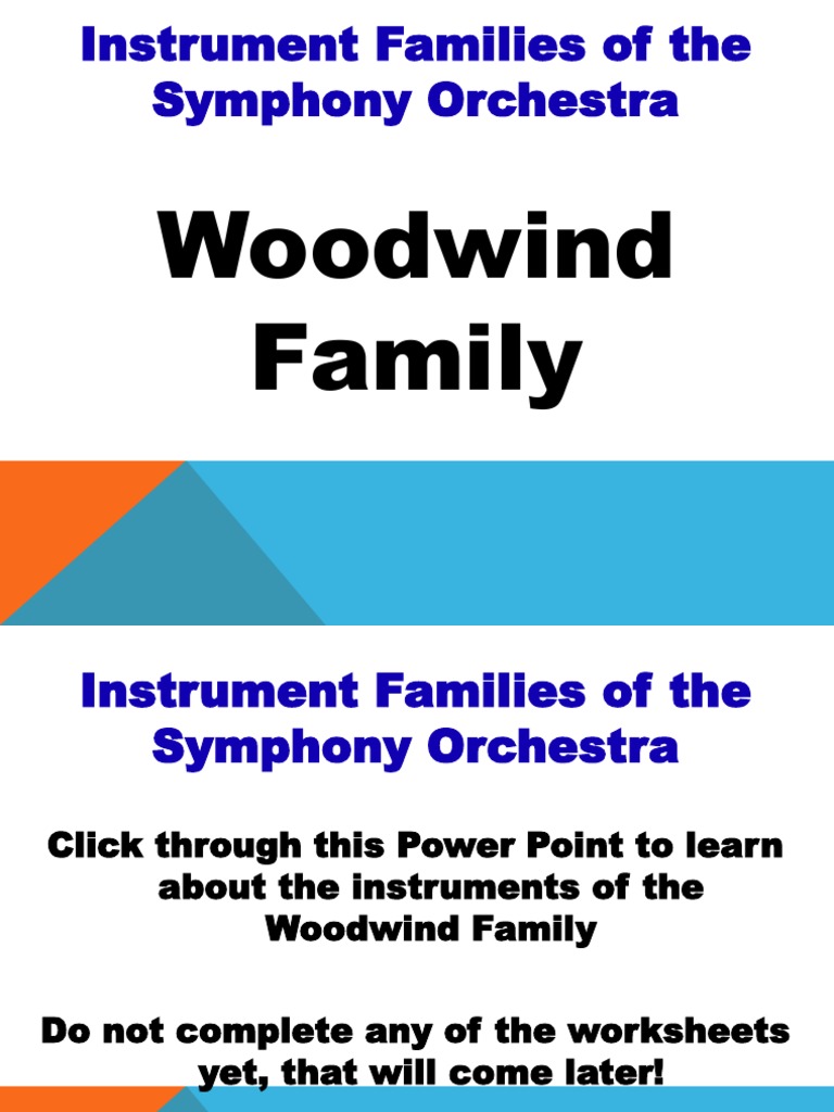 Woodwind Family | PDF | Woodwind Instruments | Aerophones