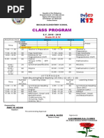 Sample-Class Program and Teachers Program | PDF | Educational Organizations | Educational ...