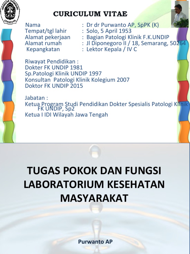 Profil Dr. Purwanto di Labkesda Gresik | PDF