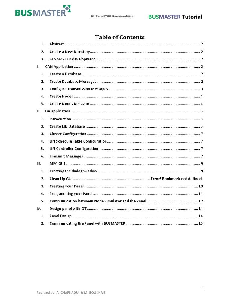 BUSMASTER Tutorial PDF | PDF | Areas Of Computer Science | Computer ...