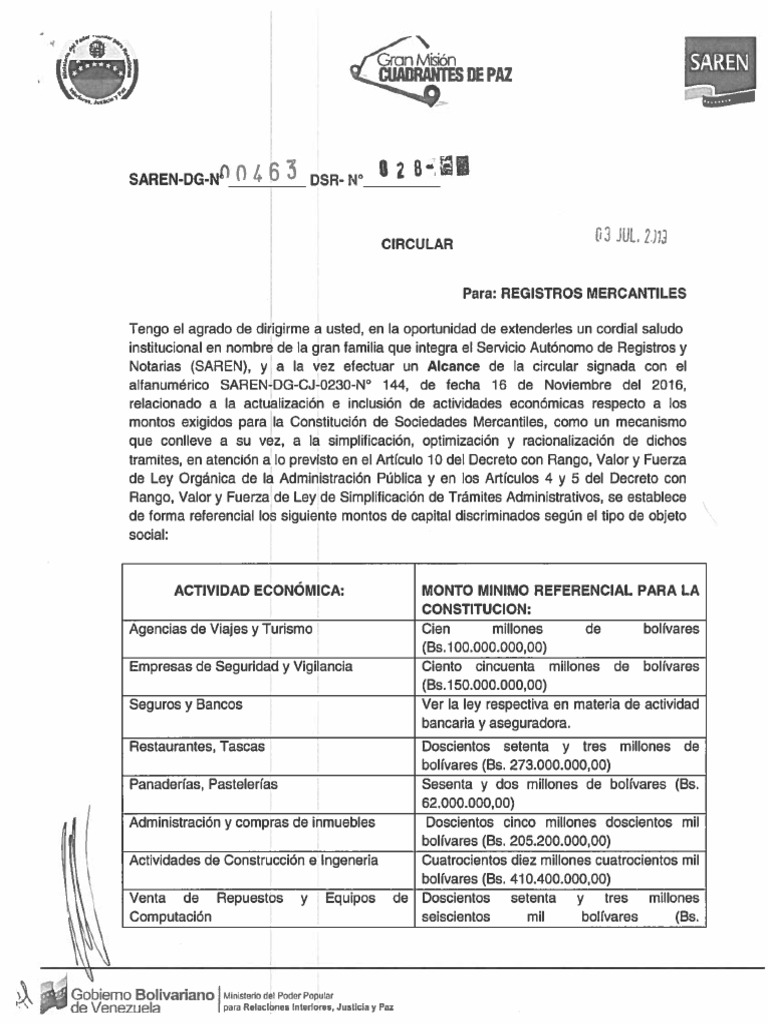Saren DG N°00463 DSR N°028 PDF | PDF