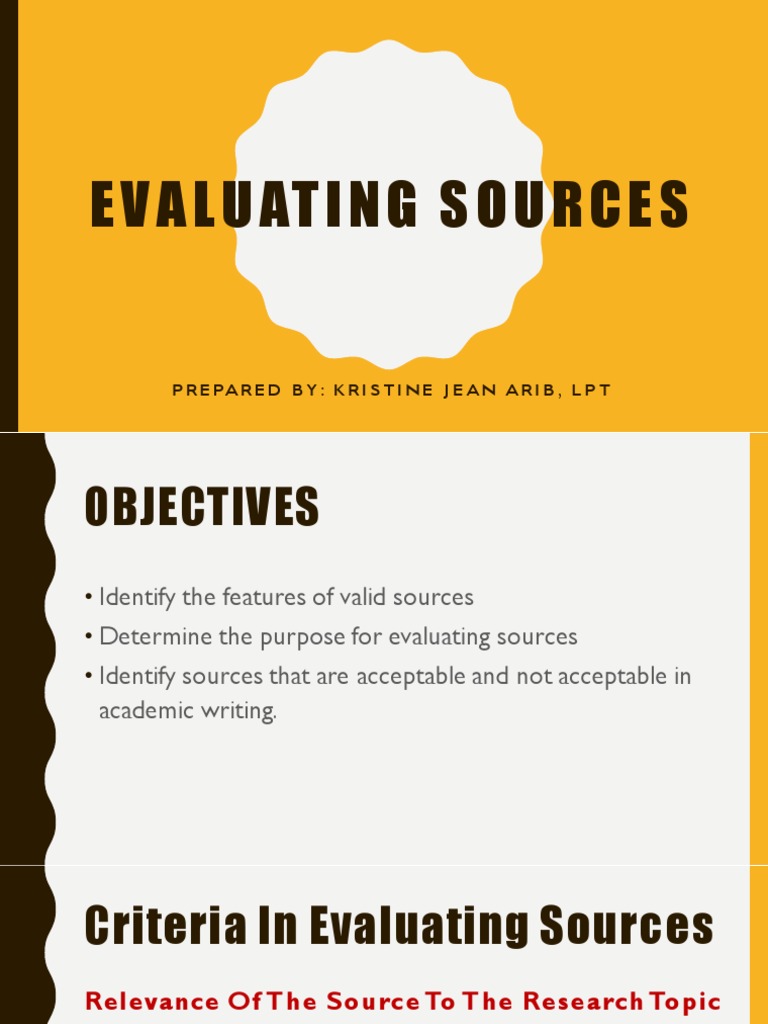 Evaluating Academic Sources Effectively | PDF | World Wide Web ...