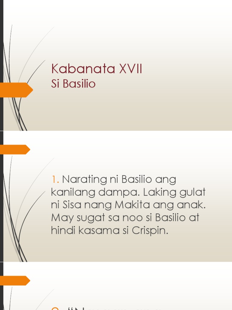 Kabanata 17 Si Basilio | PDF