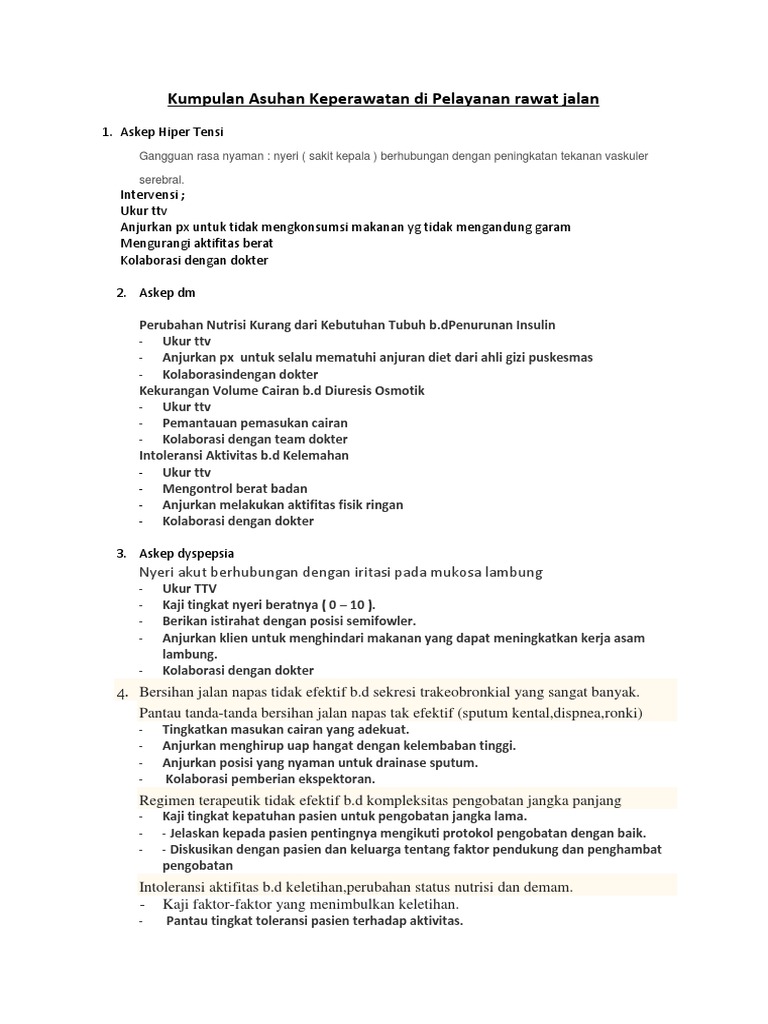 Kumpulan Askep Rawat Jalan by Ali | PDF | Kesehatan Holistik