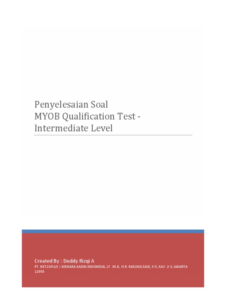 Modul MYOB Intermediate Level | PDF | Value Added Tax | Indonesian Rupiah