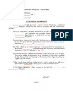 Dual DOB Affidavit | PDF | Finance & Money Management | Social Science
