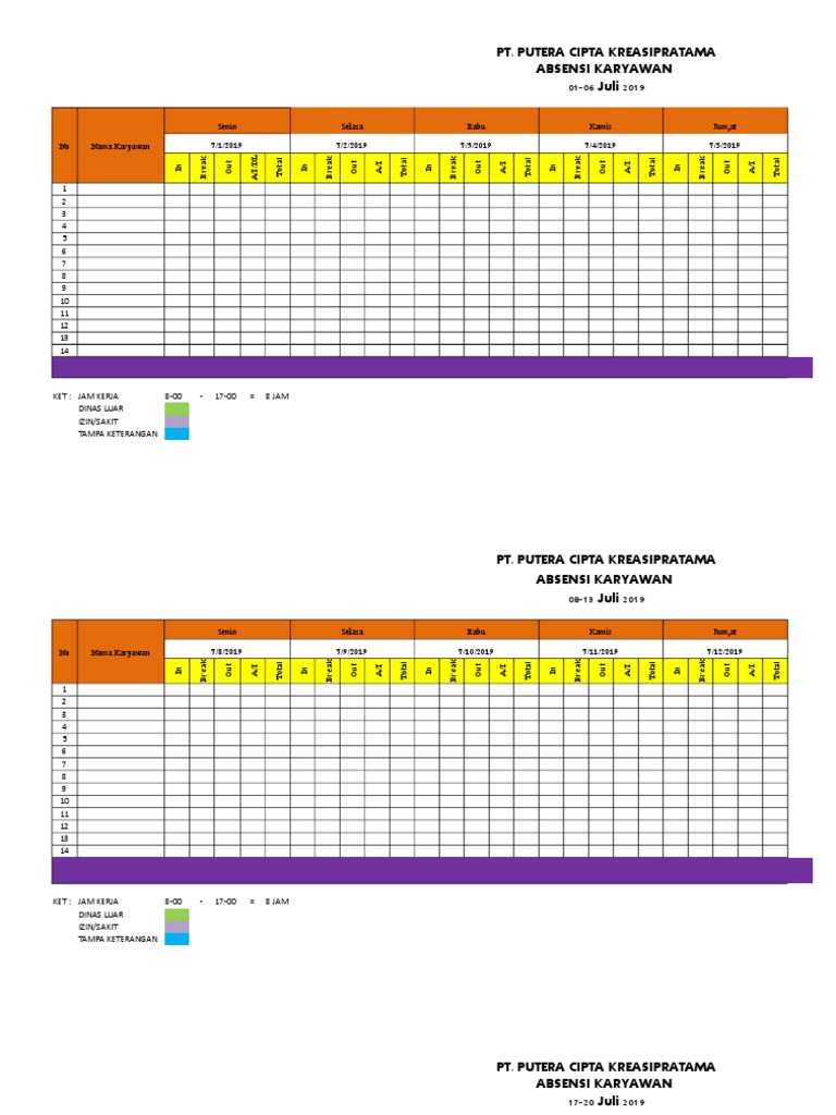 Absen Karyawan | PDF