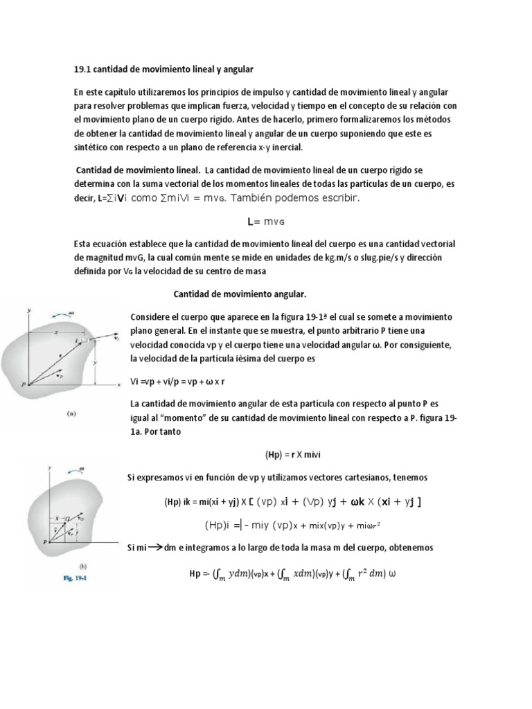 Movimiento Angular | PDF | Impulso | Rotación