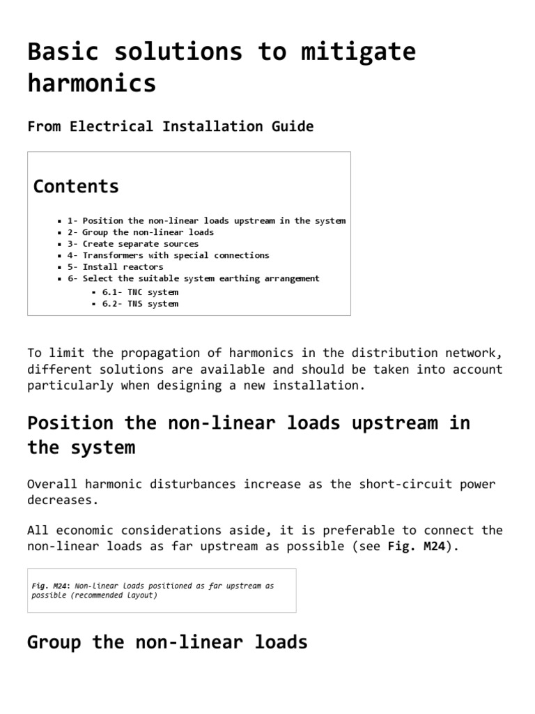 Basic Solutions To Mitigate Harmonics - Electrical Installation Guide ...