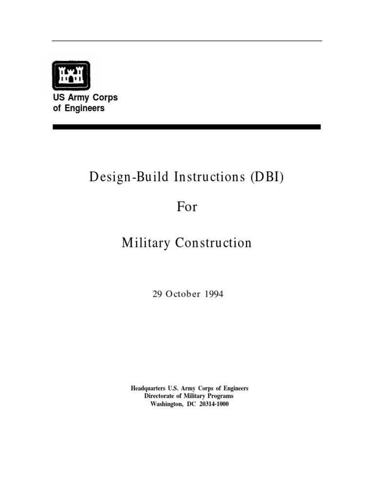 Design-Build Instructions For Military Construction | PDF | Request For ...