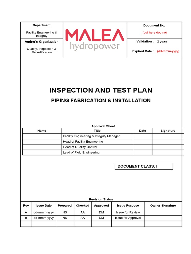 Itp Piping | PDF | Nondestructive Testing | Mechanical Engineering