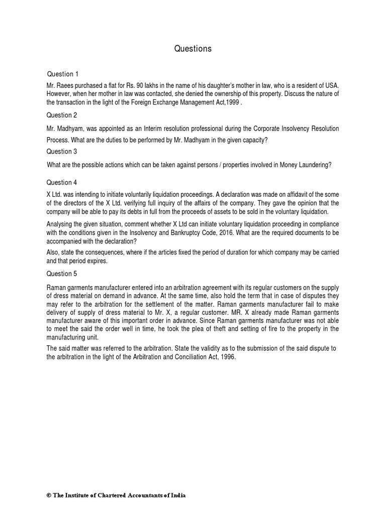 FEMA, IBC, Arbitration Questions | PDF