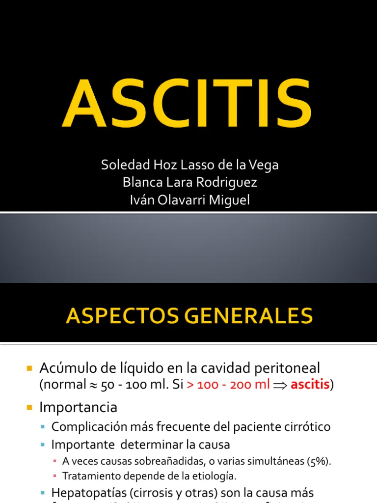 ASCITIS | PDF | Cirrosis | Medicina