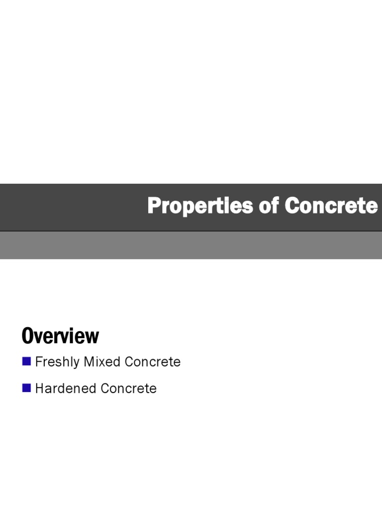 Properties of Concrete | PDF | Rheology | Concrete