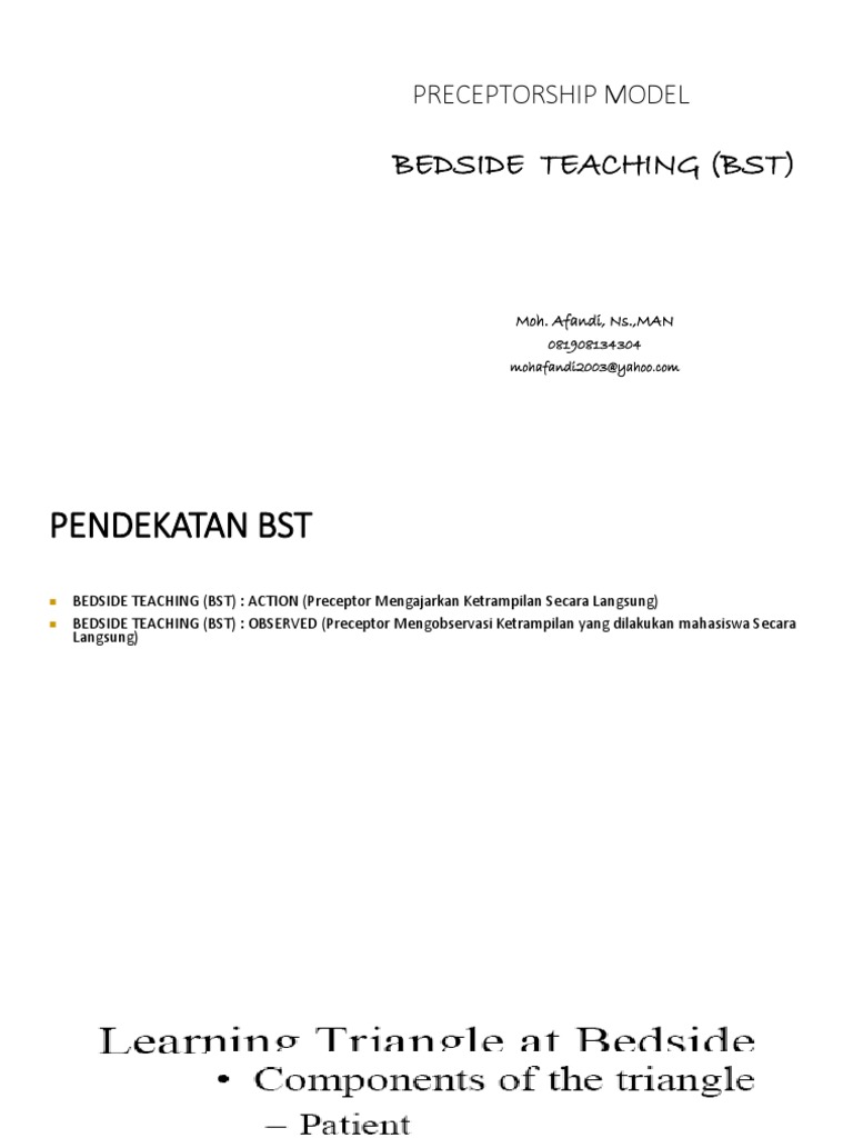 Bedside Teaching (BST) 2018 | PDF | Pedagogy | Psychology
