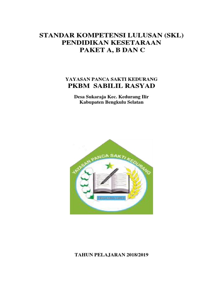 SKL Kesetaraan Paket A B Dan C PKBM | PDF