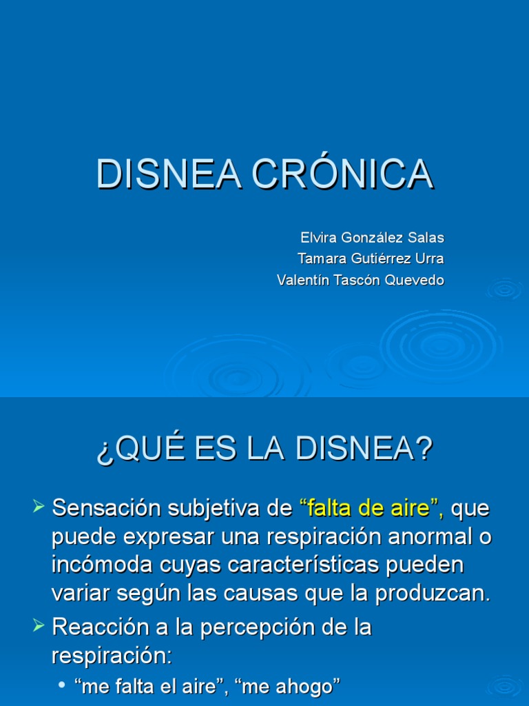 Disnea Crónica | PDF | Neumonía | Asma