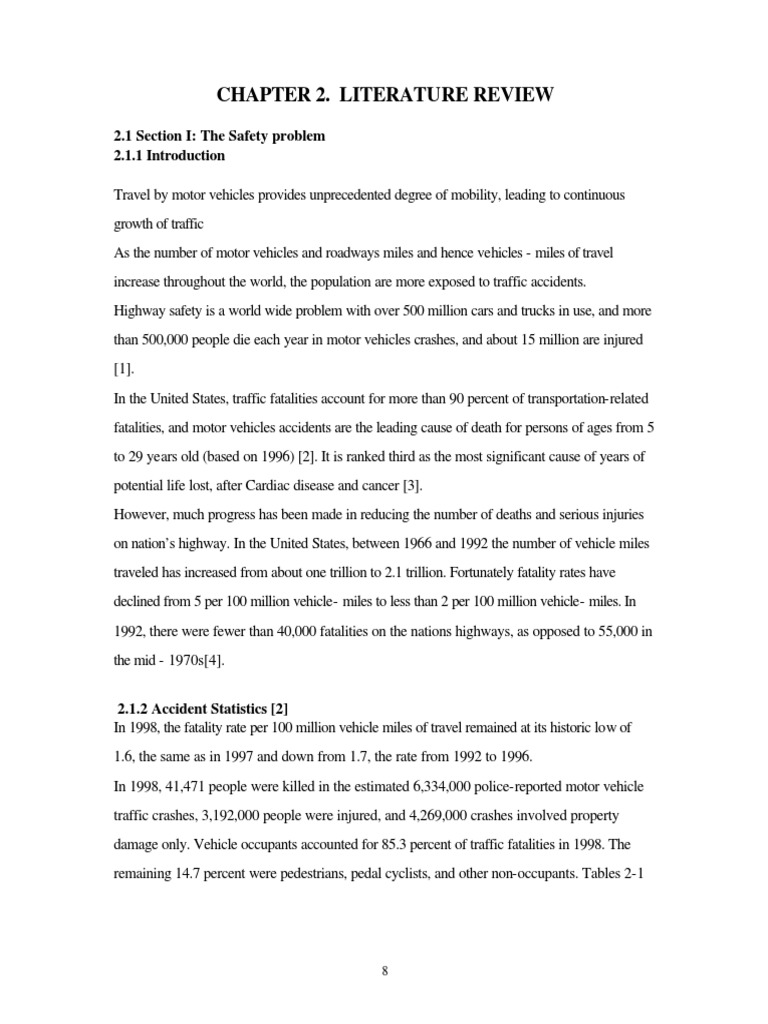 Chapter 2. Literature Review: 2.1 Section I: The Safety Problem | PDF ...