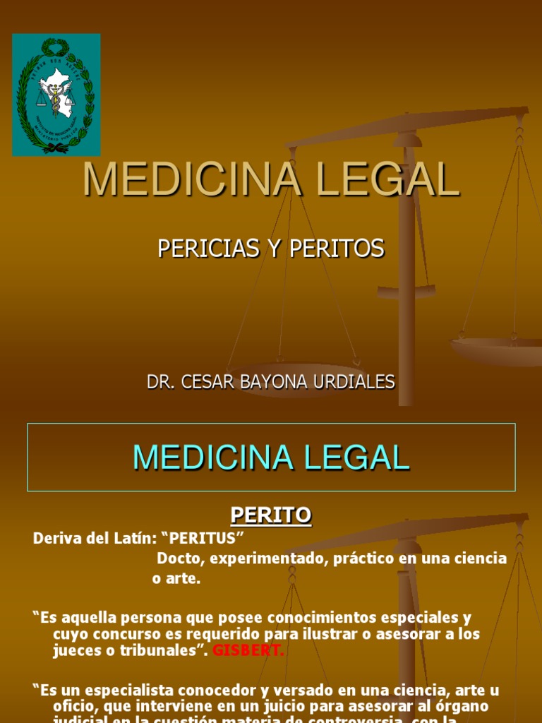 2.- PERICIAS - PERITO (1).ppt | Testigo experto | Jurisprudencia médica