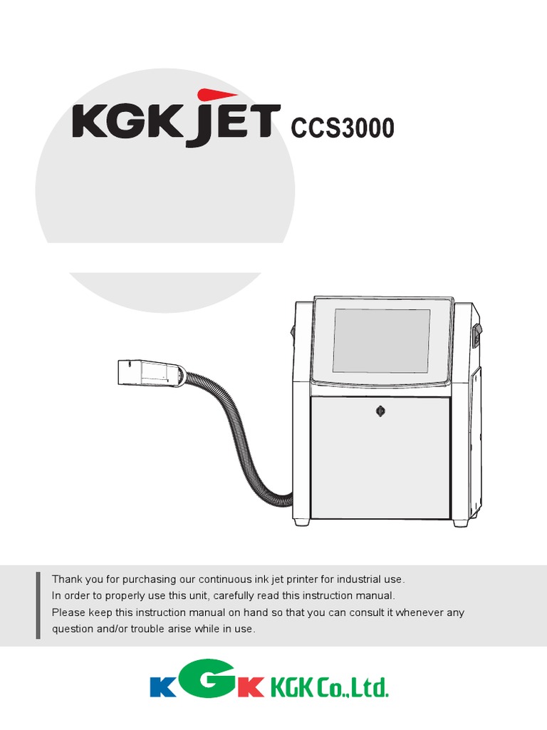 MANUAL KGK INK JET - Communication - ENG PDF | PDF | Computer Data ...