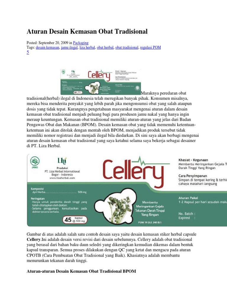 Aturan Desain Kemasan Obat | PDF