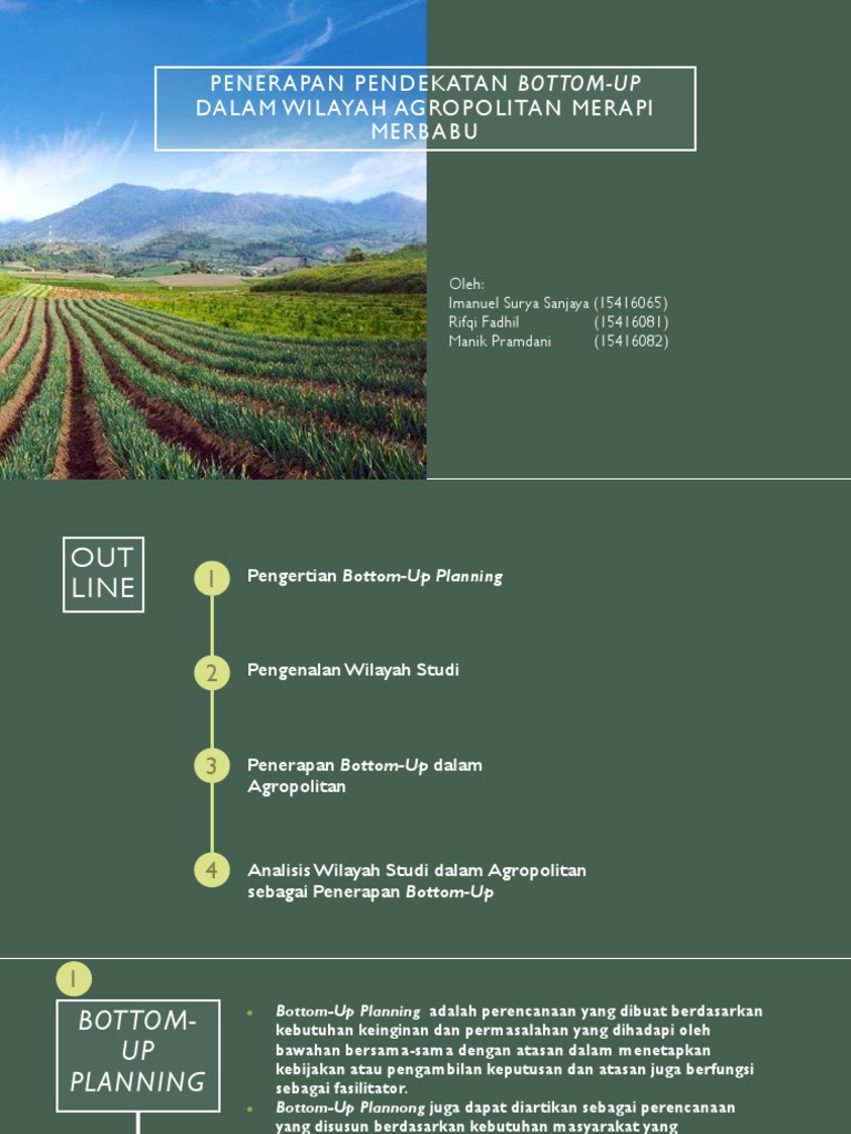 Penerapan Bottom Up Dalam Wilayah Agropolitan Merapi Merbabu | PDF