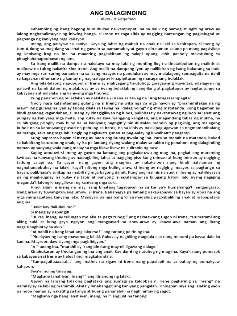 Ang Dalaginding | PDF