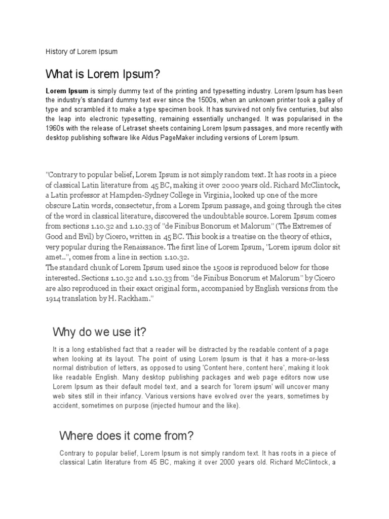 Lorem Ipsum | PDF | Text | Typography
